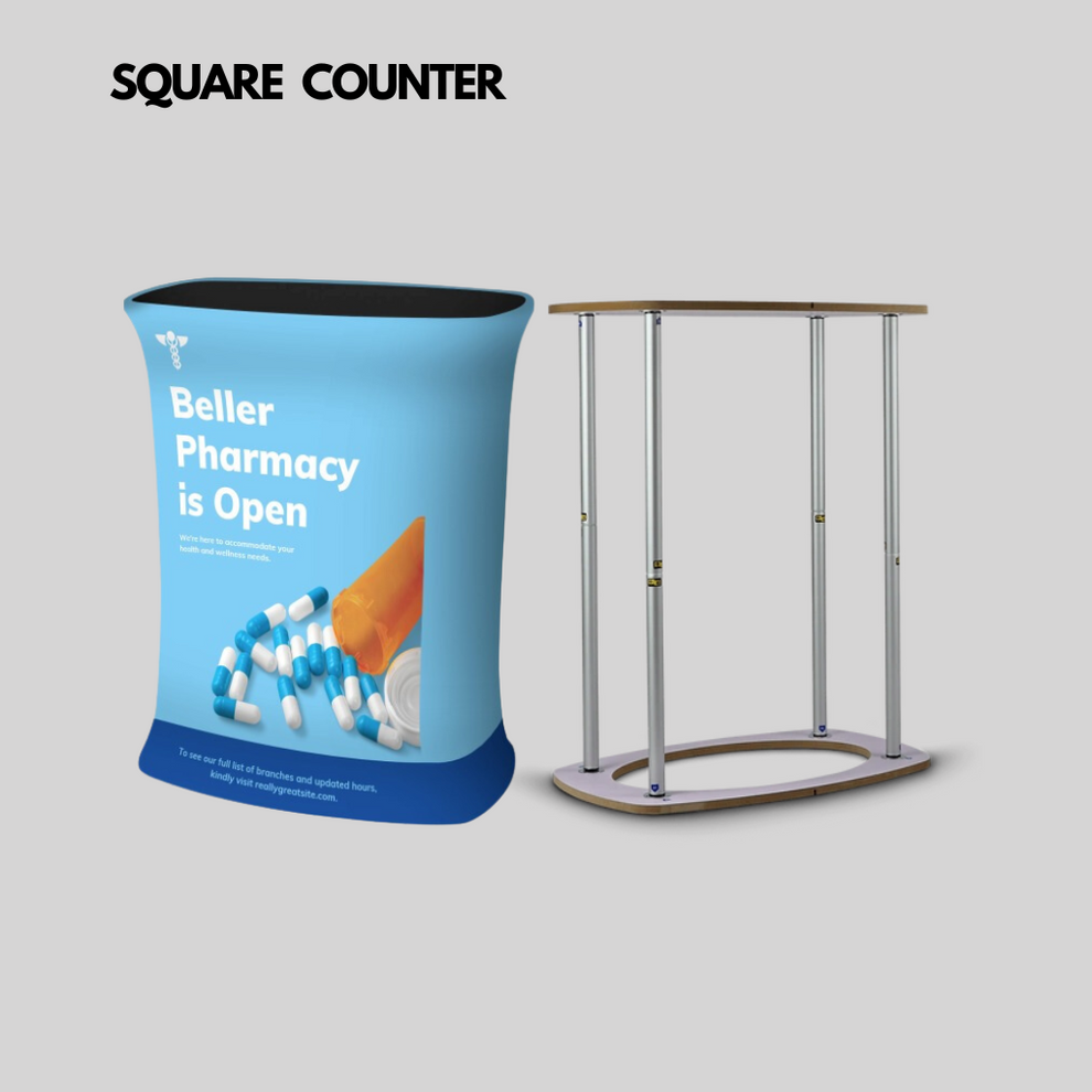 Stretch Fabric Display Counters – Wild Cow Visual